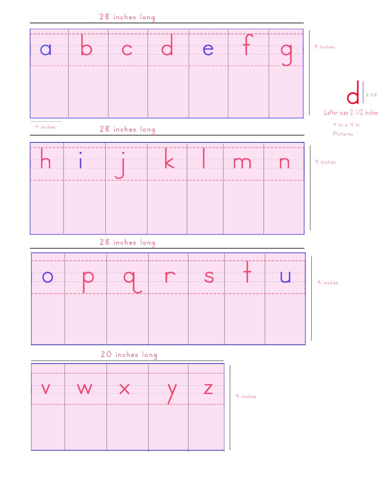 Montessori Lowercase Alphabet Roll, Montessori Language Lessons ...