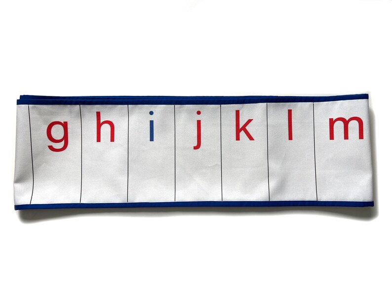 Montessori Lowercase Alphabet Roll, Cotton Canvas, Educational Learning ...