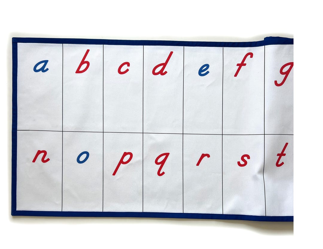 Montessori Lowercase Alphabet Roll, Cotton Canvas - Etsy
