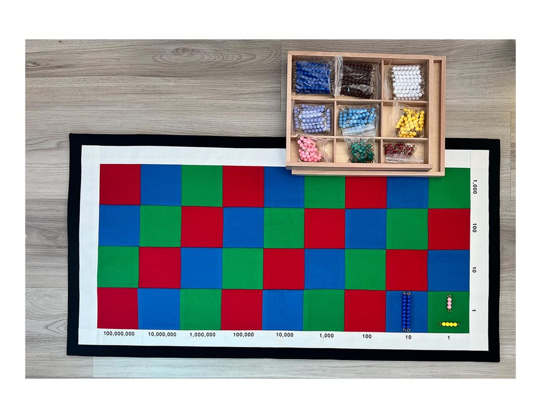Montessori Multiplication Math, Handmade (flannel Fabric) Checkerboard ...
