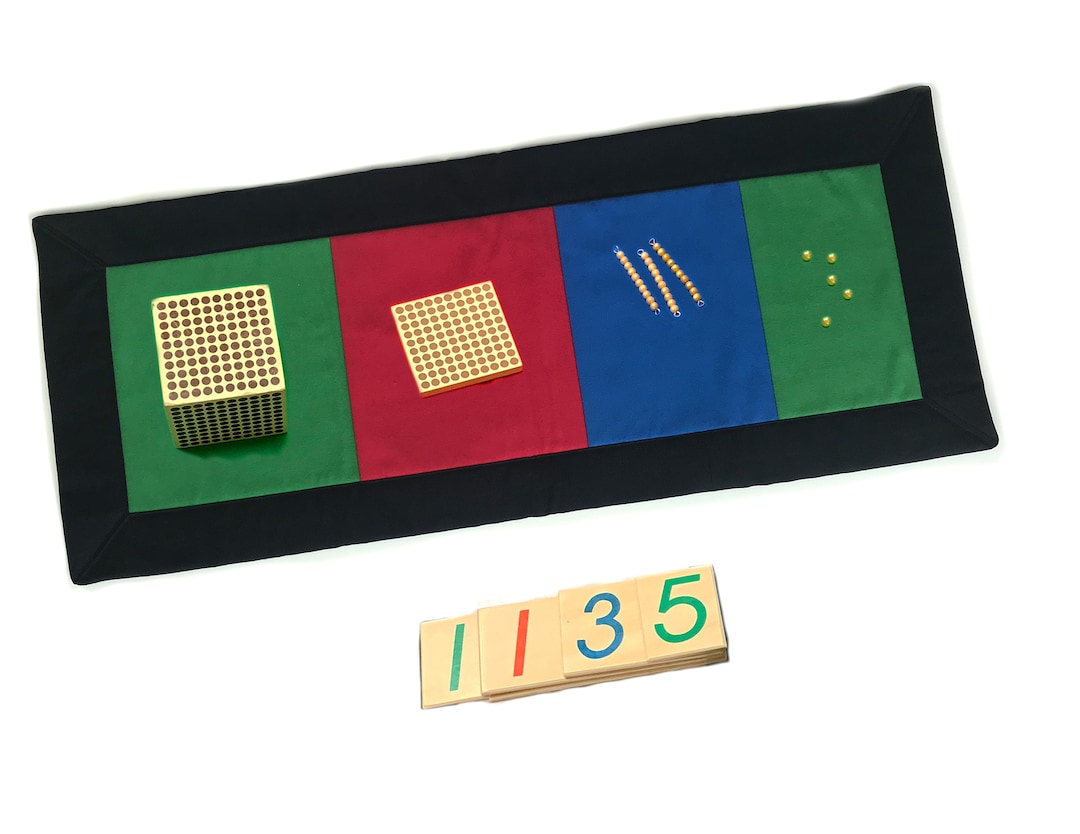 Montessori Introduction Place Value Mat, Place Value Math Mat ...