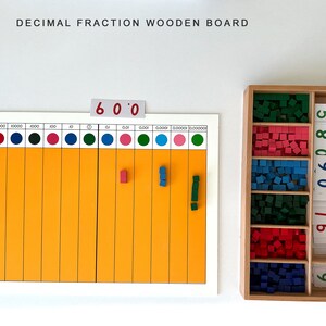 Decimal Fraction Board, Montessori, Decimal Fraction Exercise ...