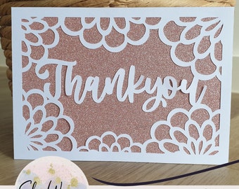 Thank You Card SVG Cutting File, 5 Square Thank You Cut File, PNG ...