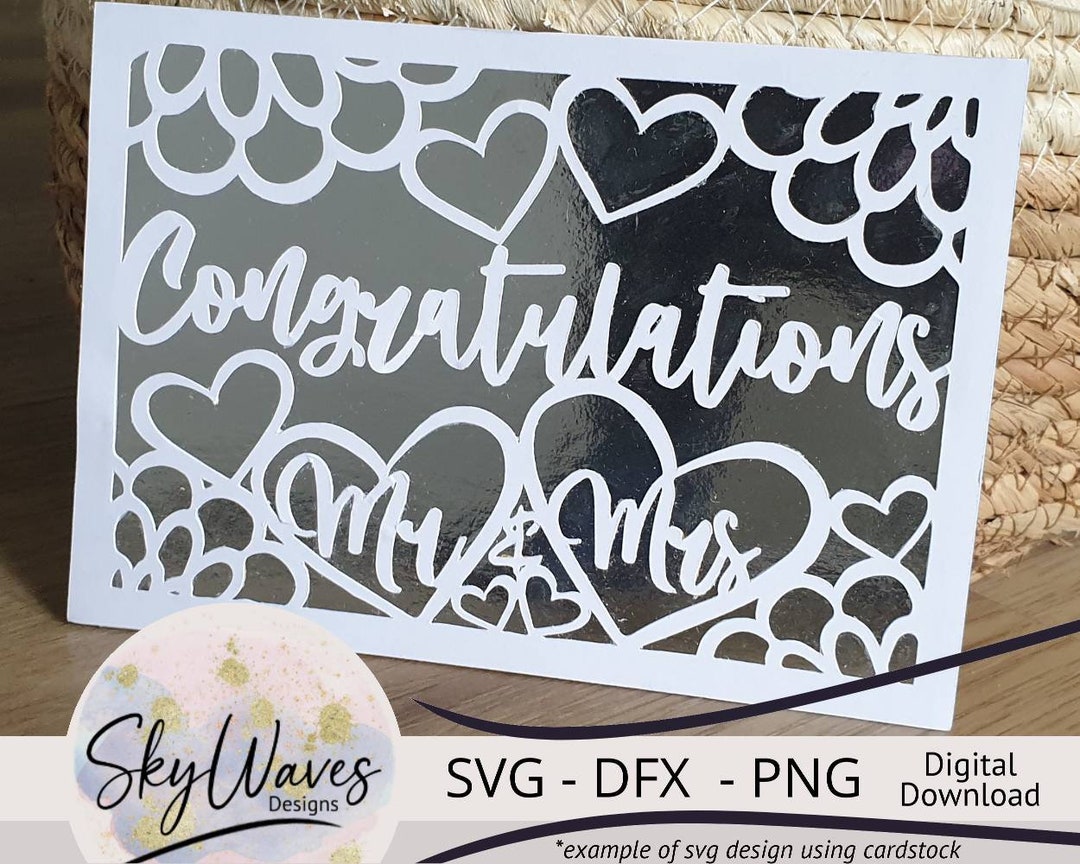 Congratulations Mrs & Mrs Wedding Svg Card File - Cricut ...
