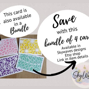 Daisy Patterned Card Template SVG, PNG, DFX Files for Cricut ...