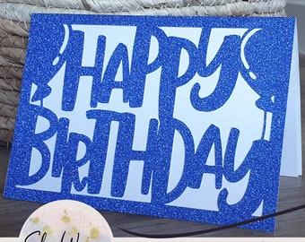 Happy Birthday Paper Cut Card SVG Bundle, Happy Birthday Card Papercut ...