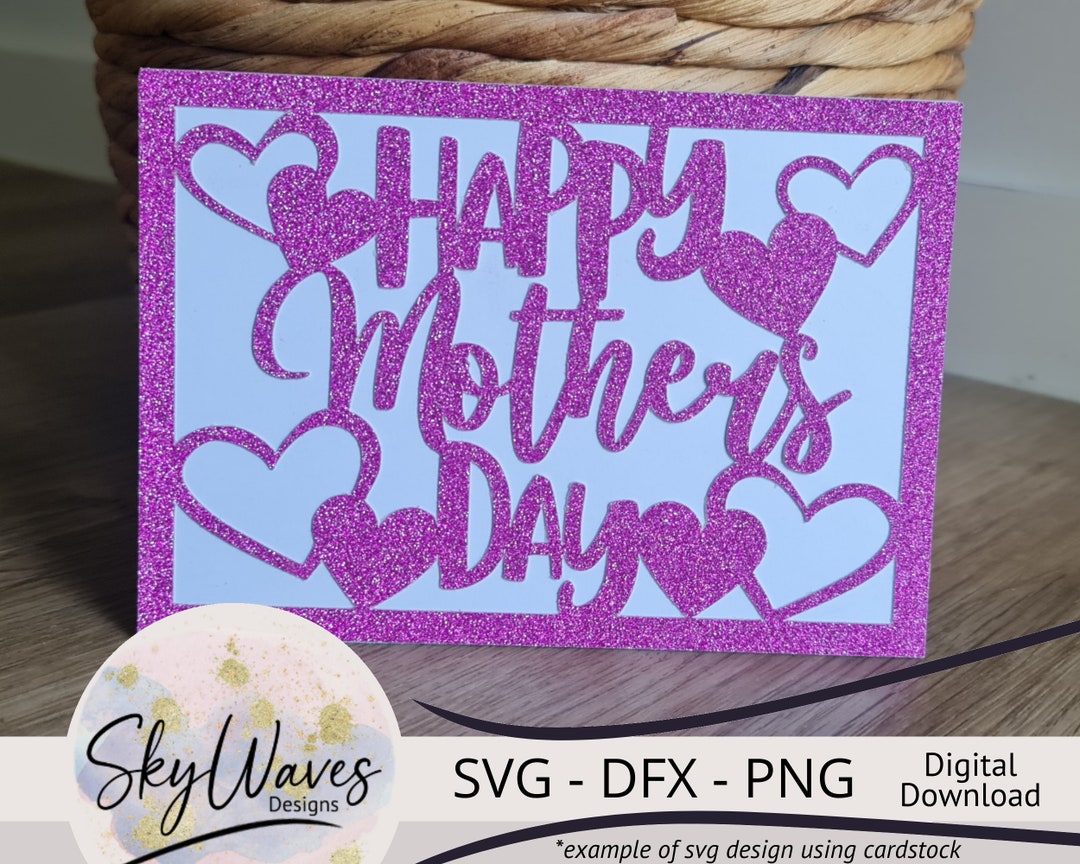 Mother's Day Daisy Card Svg, Dfx & Png Cut Files - Cricut Mothers Day ...