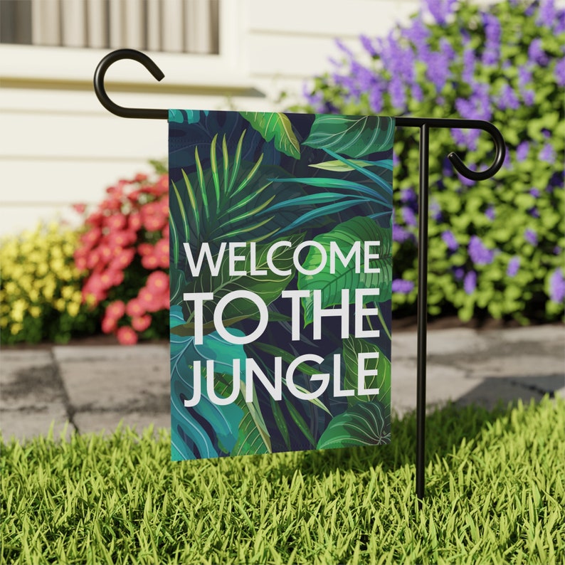 Welcome to the Jungle Garden & House Banner - Etsy