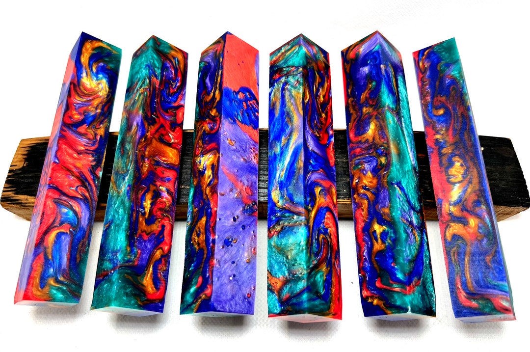 Epoxy Resin Pen Blank, Woodturning Pen, Resin Craft. - Etsy