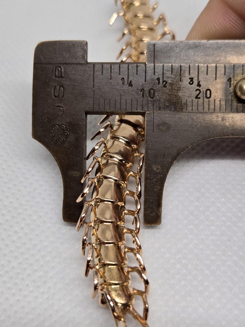 Vintage 14k Solid Gold Centipede Brooch: Statement Jewelry - Etsy