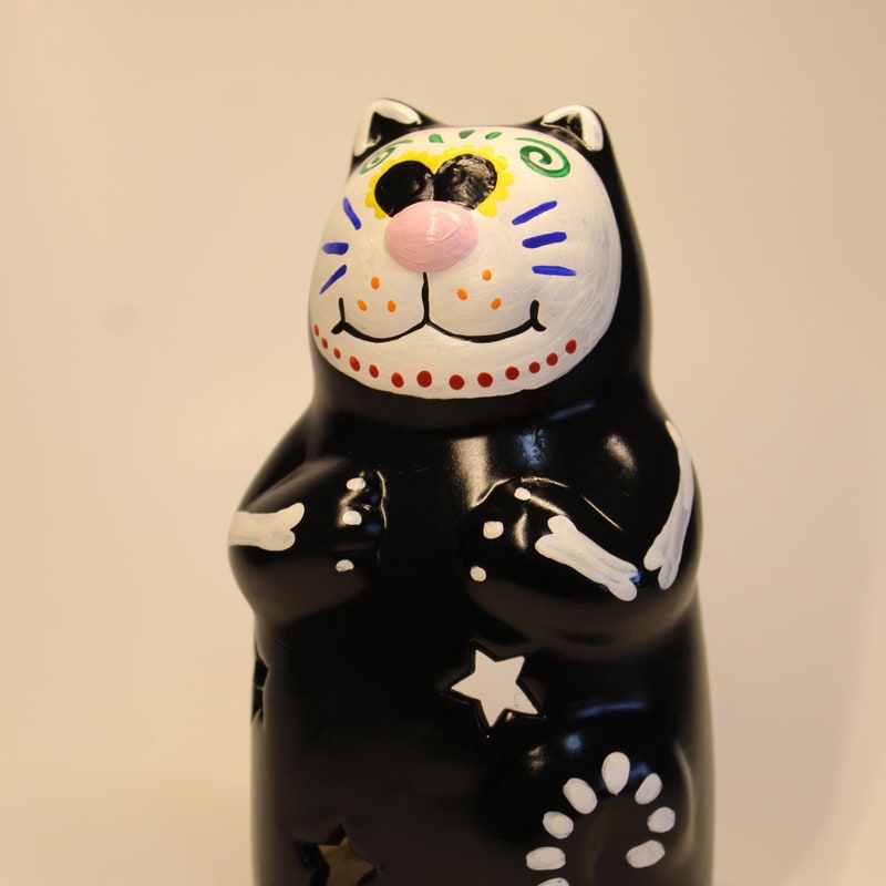 Day of the Dead Cat Statue - Etsy
