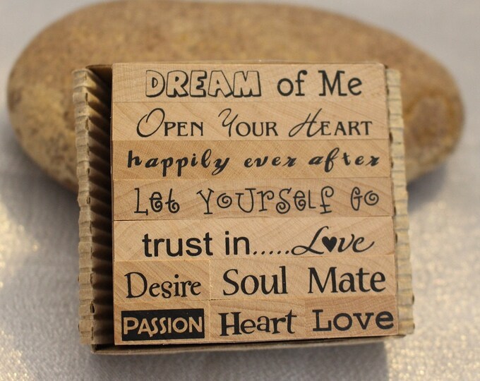 Love Heart Desire Pixie Romance PSX Word Stamps Set of 10 - Etsy