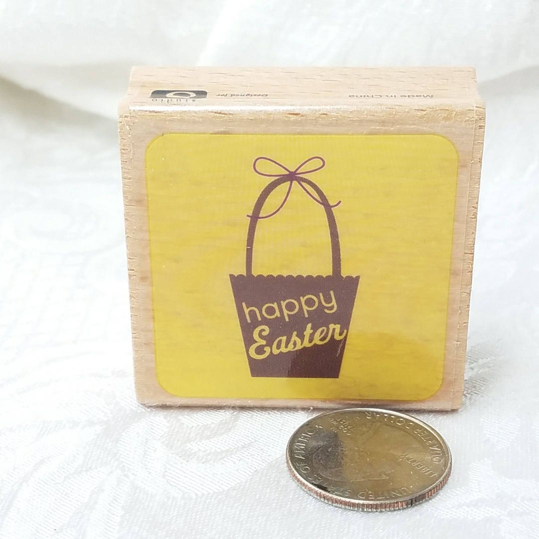 Happy Easter Rubber Stamp Phrase Word Rubber Stamp Easter - Etsy