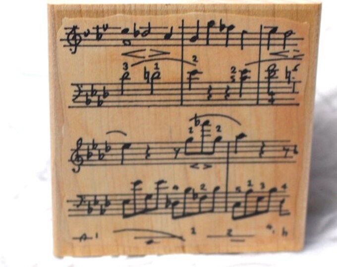 Penny Black Rubber Stamp Music Pattern Used Music Notes - Etsy