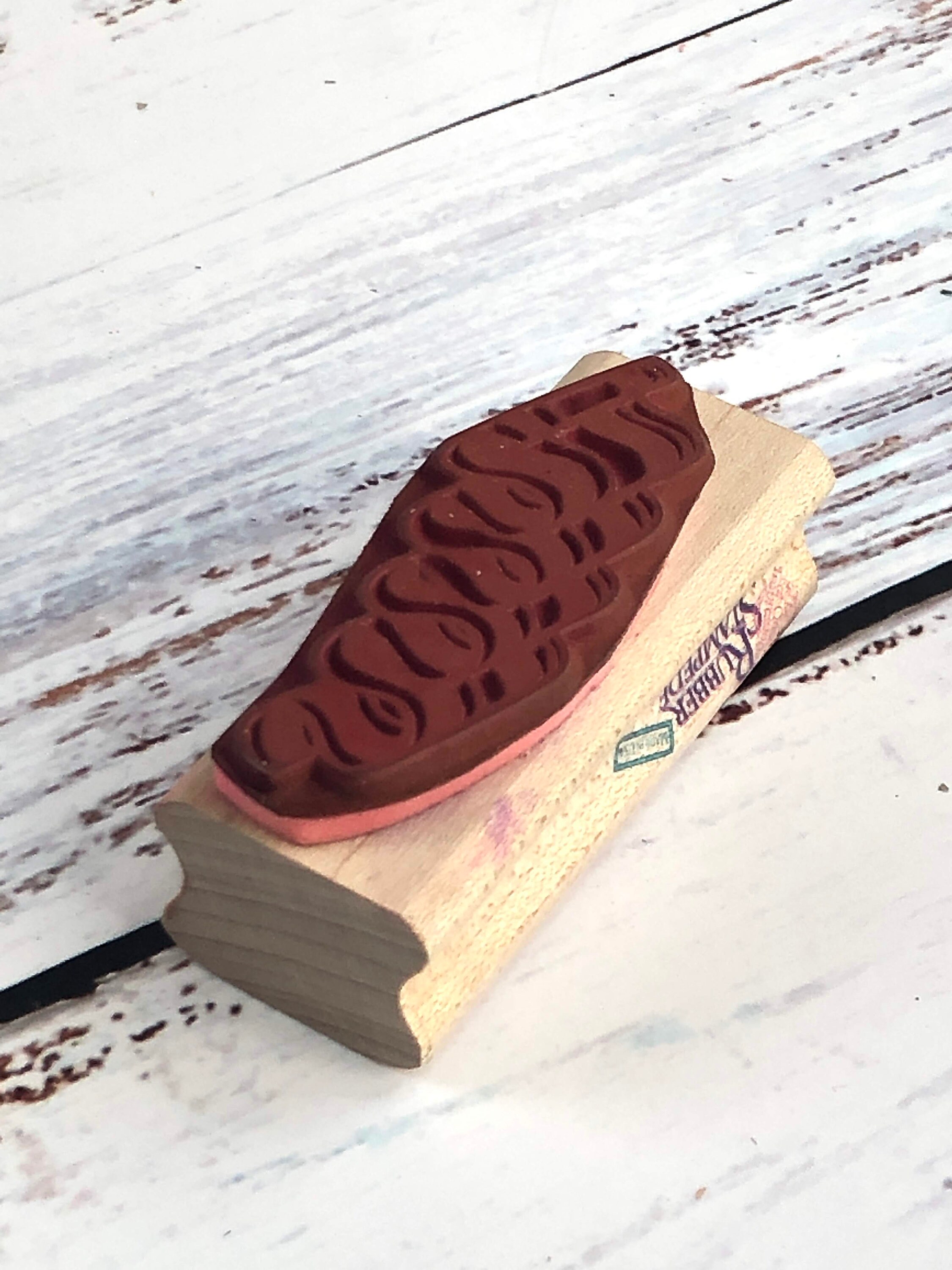 Ribbon Candy Border Stamp Vintage used rubber stamp Era | Etsy