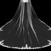 Regal Cathedral Wedding Veil With Beaded Partial Lace Edge Royal or ...