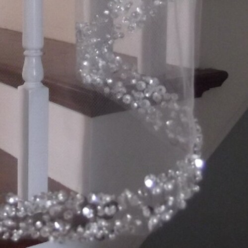 Blush Moscato Ivory and More Colors Wedding Veil With Wide - Etsy