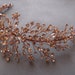 Rose Gold Hand-wired Rhinestone Spray Flexible Wedding - Etsy