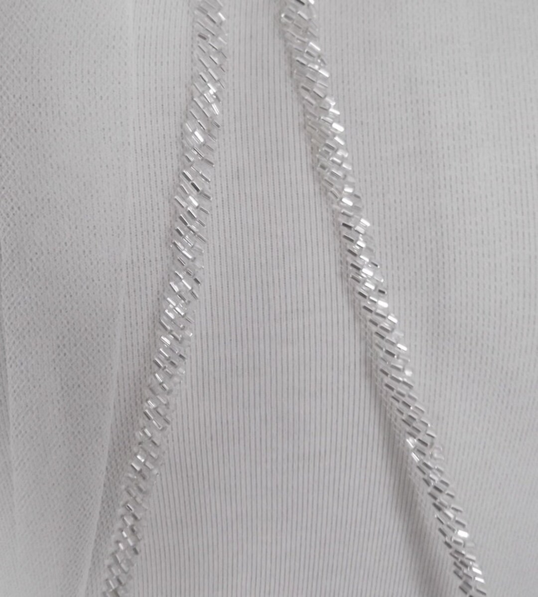 Silver Bugle Bead Edge Wedding Veil: Bridal Sparkle, Many Lengths - Etsy