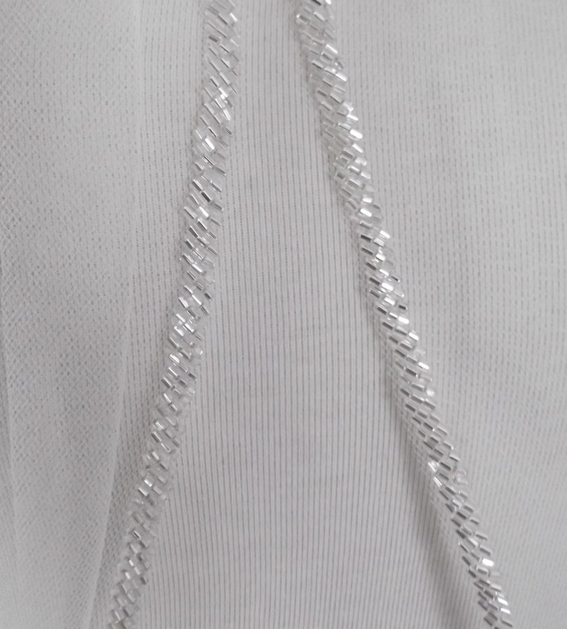 Extra Wide Shiny Silver Triple Bugle Bead Beaded Edge Wedding - Etsy