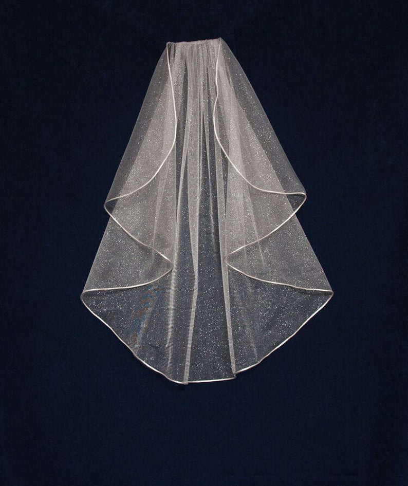 Angel Dust Sparkle Veil Sparkling Tulle Angel Cut Wedding Veil | Etsy