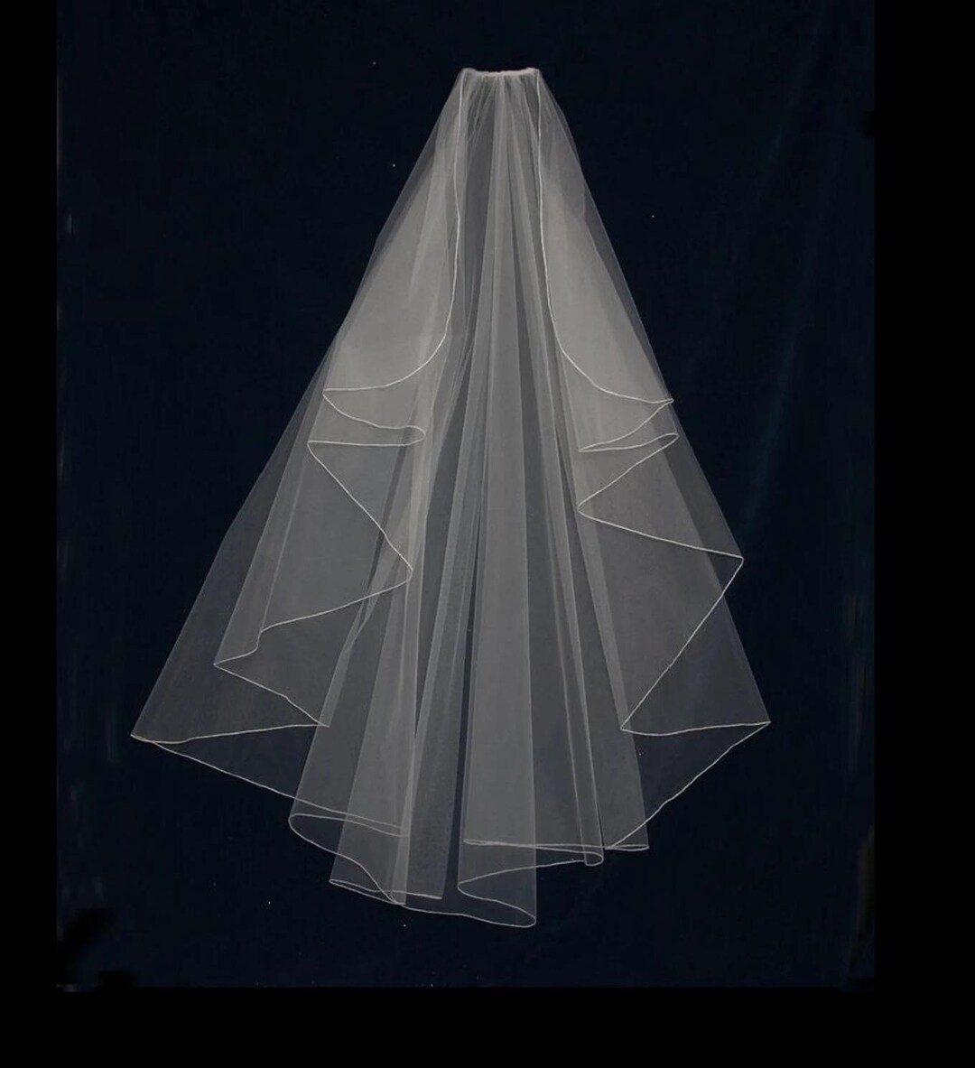 Custom Made Waterfall Wedding Veil, Knee Length, Waltz, Chapel or ...