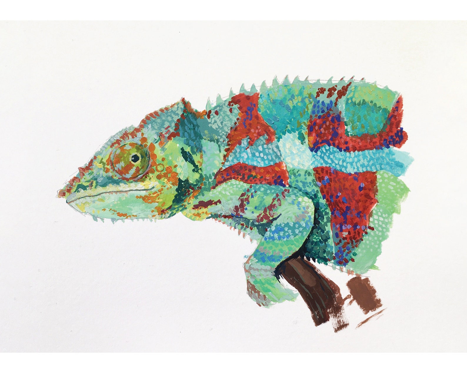 Chameleon A4 Print Wall Art Poster - Etsy