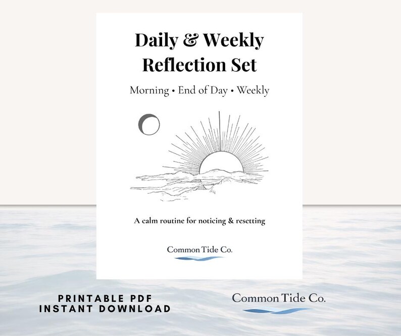 Daily & Weekly Reflection Set | Morning, Evening, and Weekly Reset ...