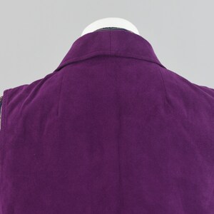 Vintage 60s Purple Ultrasuede Waistcoat Vest With Pockets Women's Small ...