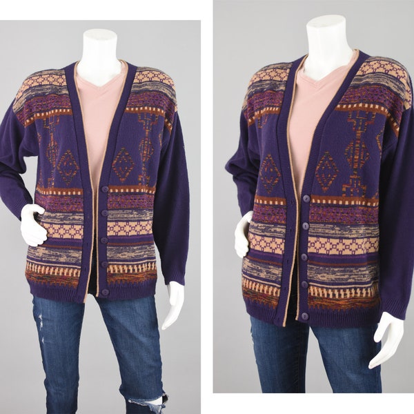 Purple Cardigan - Etsy