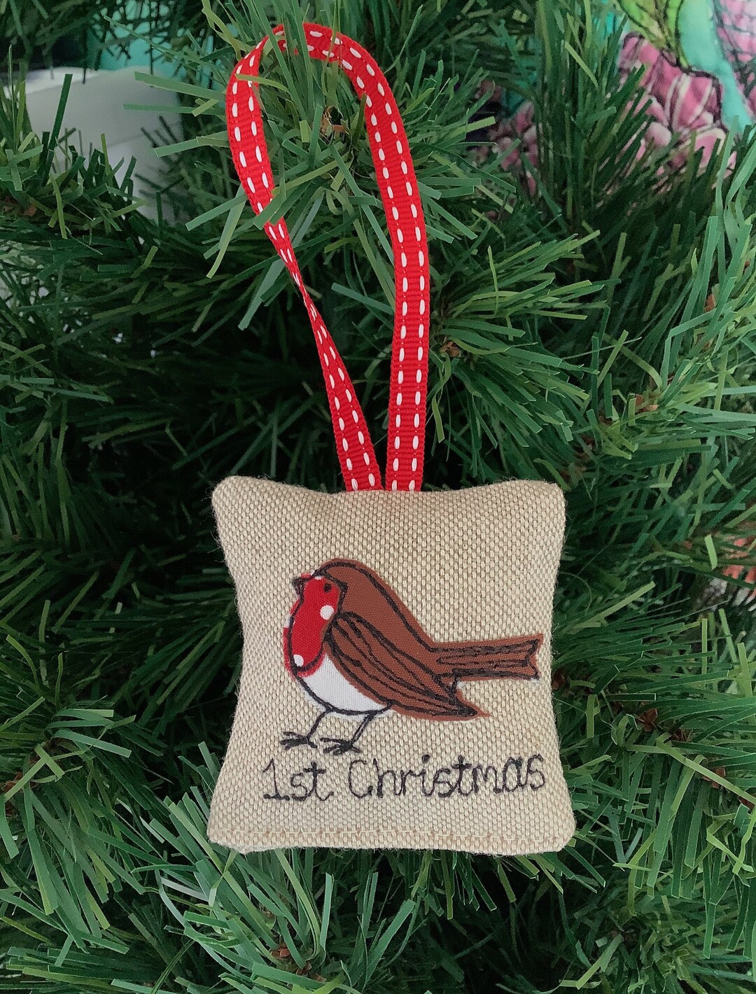 Robin Personalised Tree Hanger With Optional Lavender Scent - Choice of ...