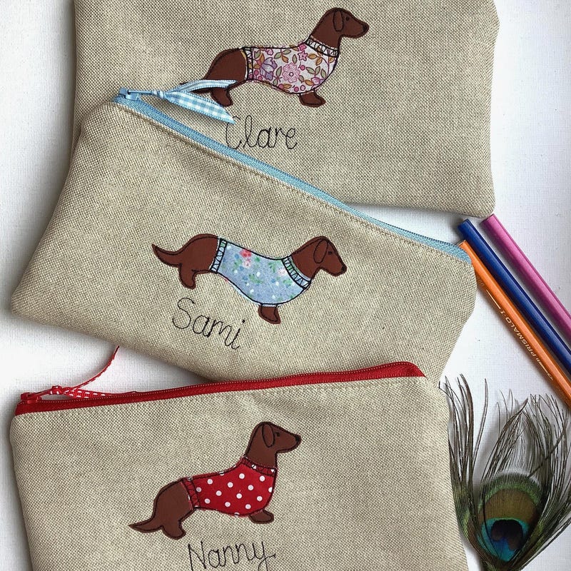 Sausage Dog Makeup Bags - Etsy UK
