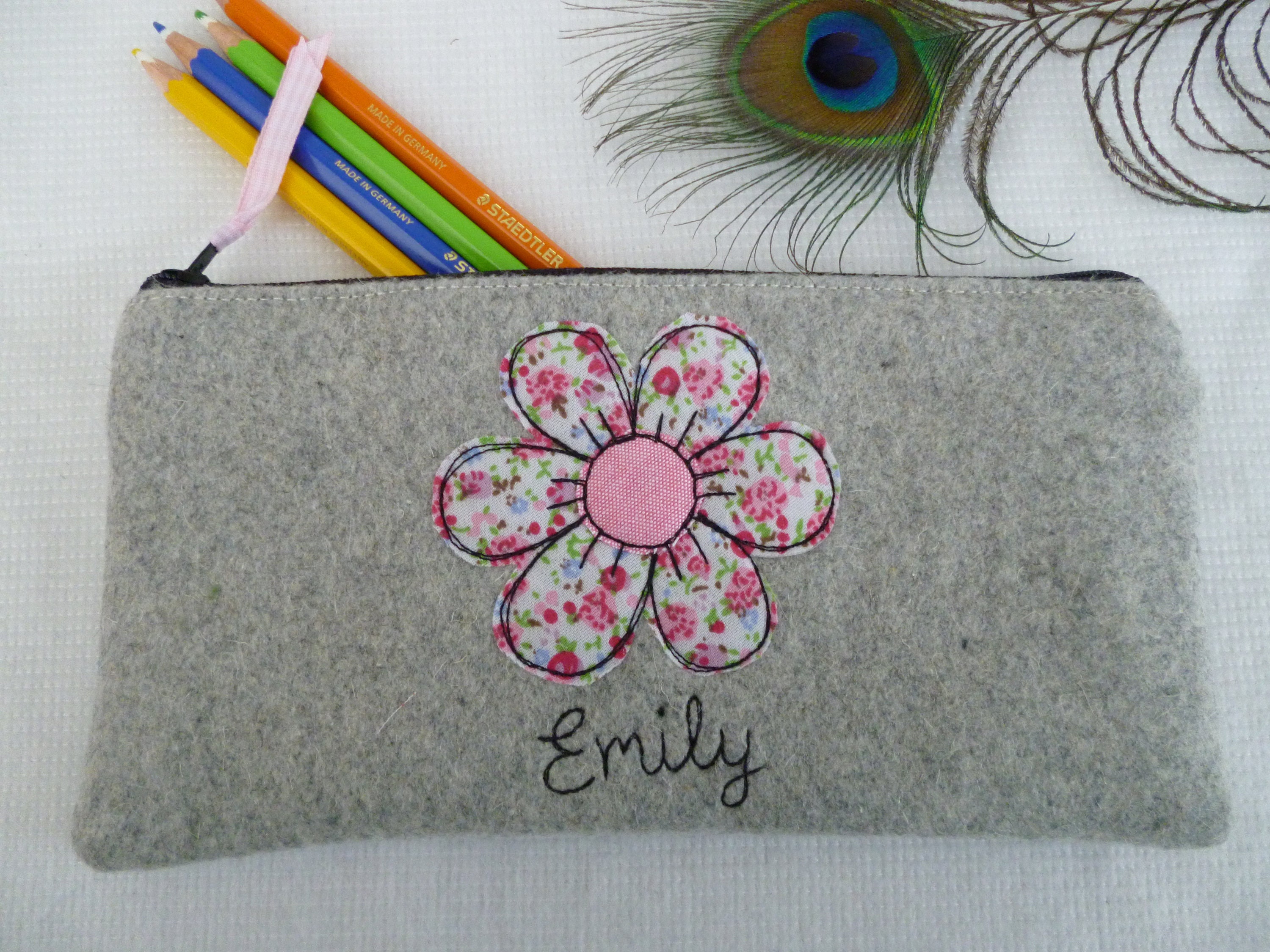 Handmade Flower Pencil Case / Cosmetic Bag Pouch Floral - Etsy Australia