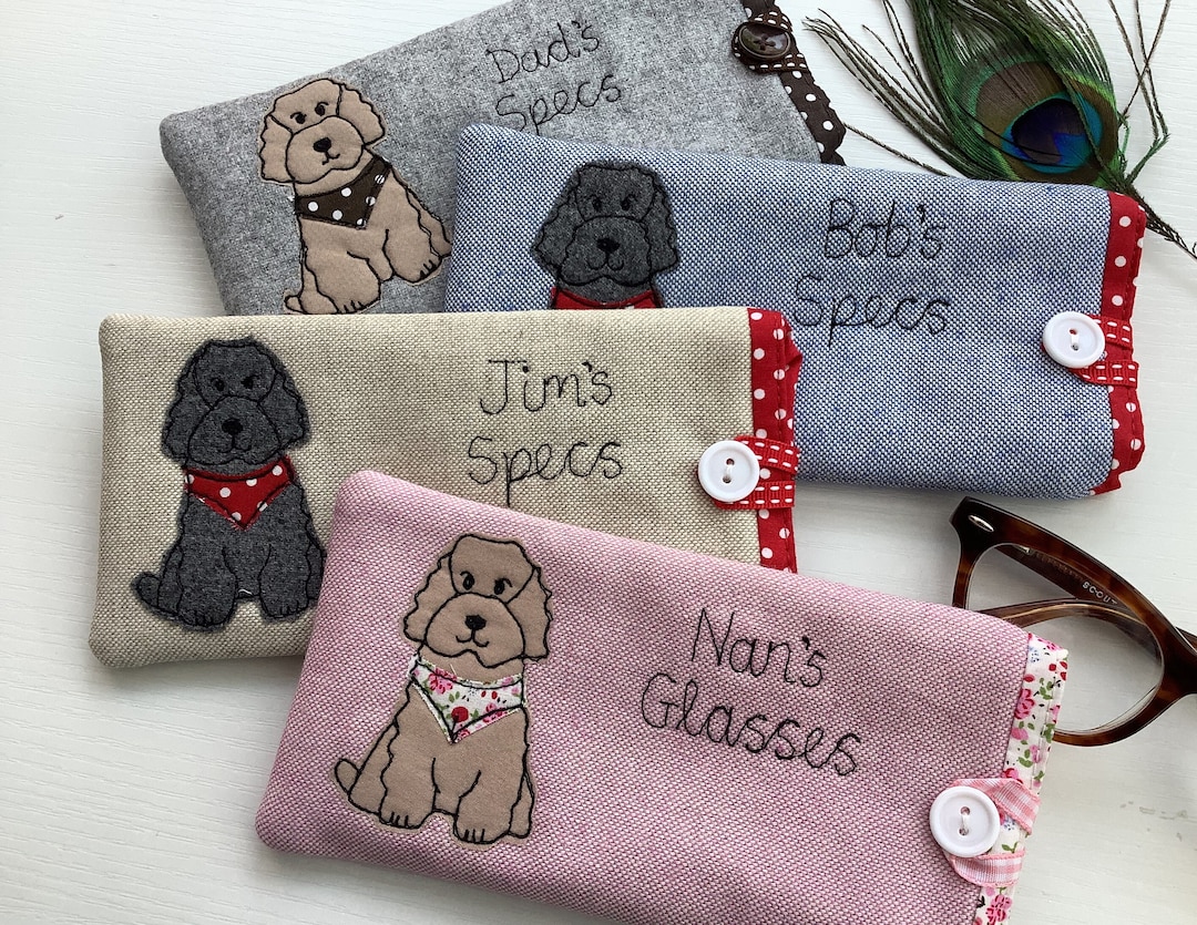 Personalised Cockapoo Glasses Case - Custom Labradoodle Cavapoo Poodle ...