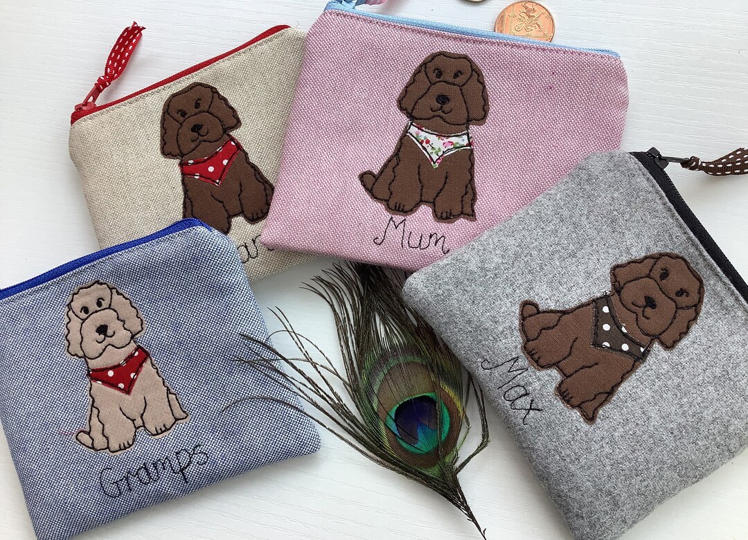 Personalised Cockapoo Purse - Custom Labradoodle Cavapoo Poodle Wallet ...