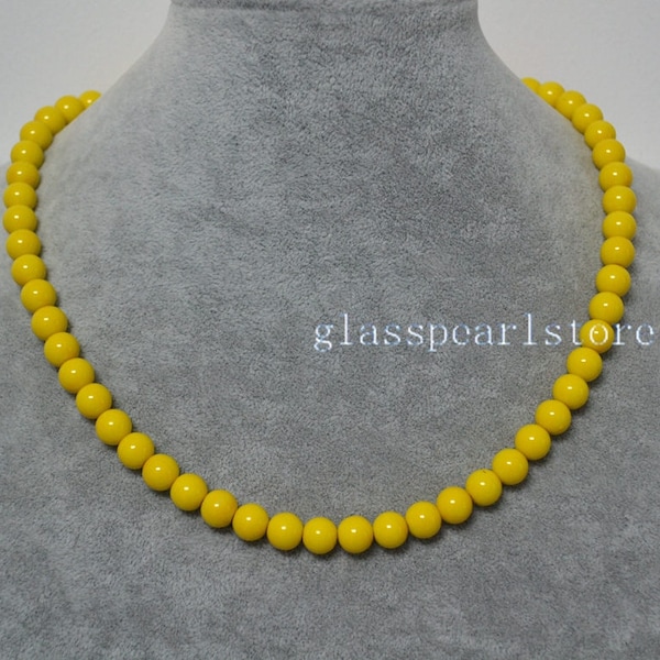 Yellow Grey Necklace - Etsy