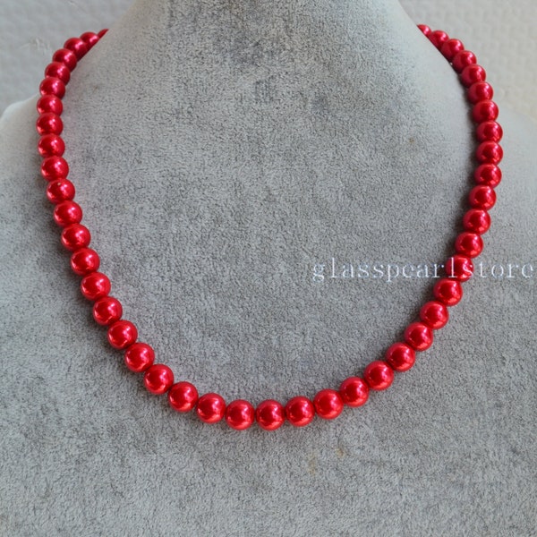 Red Statement Necklace - Etsy