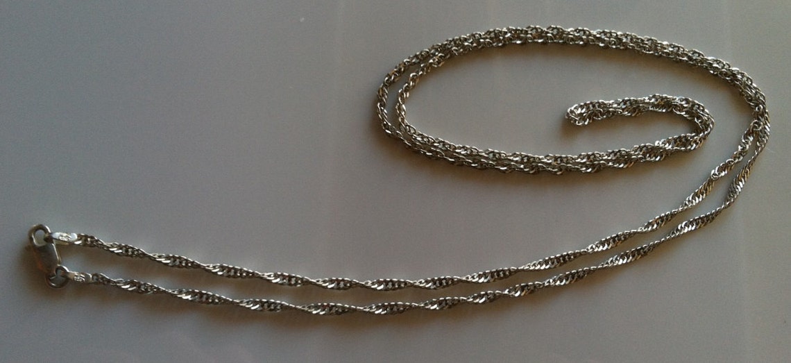 Long Wavy Italian Sterling Chain // Sterling Silver Necklace - Etsy