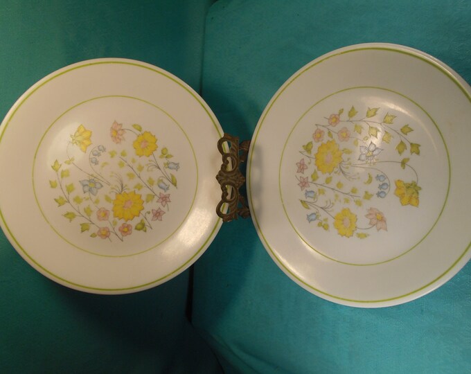Corelle Salad Plates 3 Corelle Meadow Pattern Salad Plates 8 1/2 Inch ...