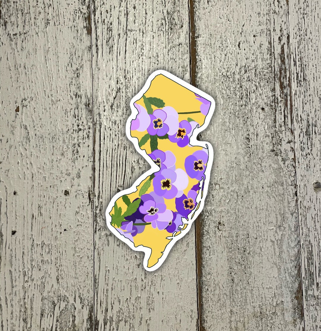 Waterproof New Jersey State Flower Sticker Waterproof Die Cut Water ...