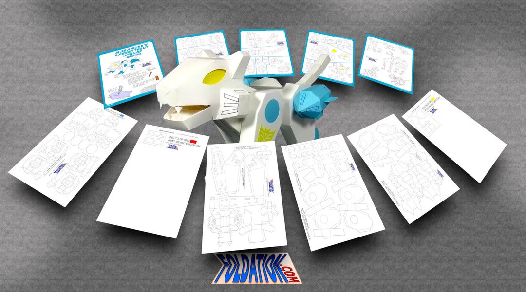 DIY Larger Kitty Kit - Chibi Alien Robot Glit Paper Puzzle - Lil ...