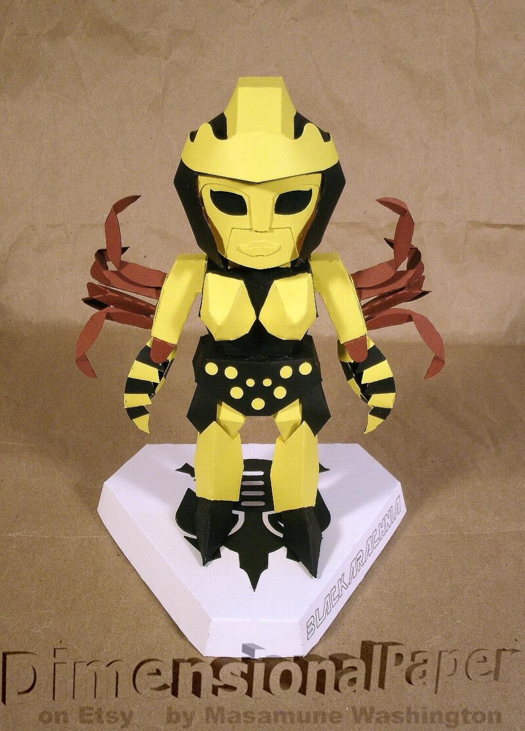 Lil' Black Arachne Papercraft – SD Robot Spider Figure - Etsy