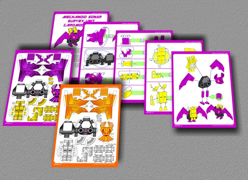 DIY Lil' Bat Alien Robot Papercraft Chibi Chiroptera - Etsy