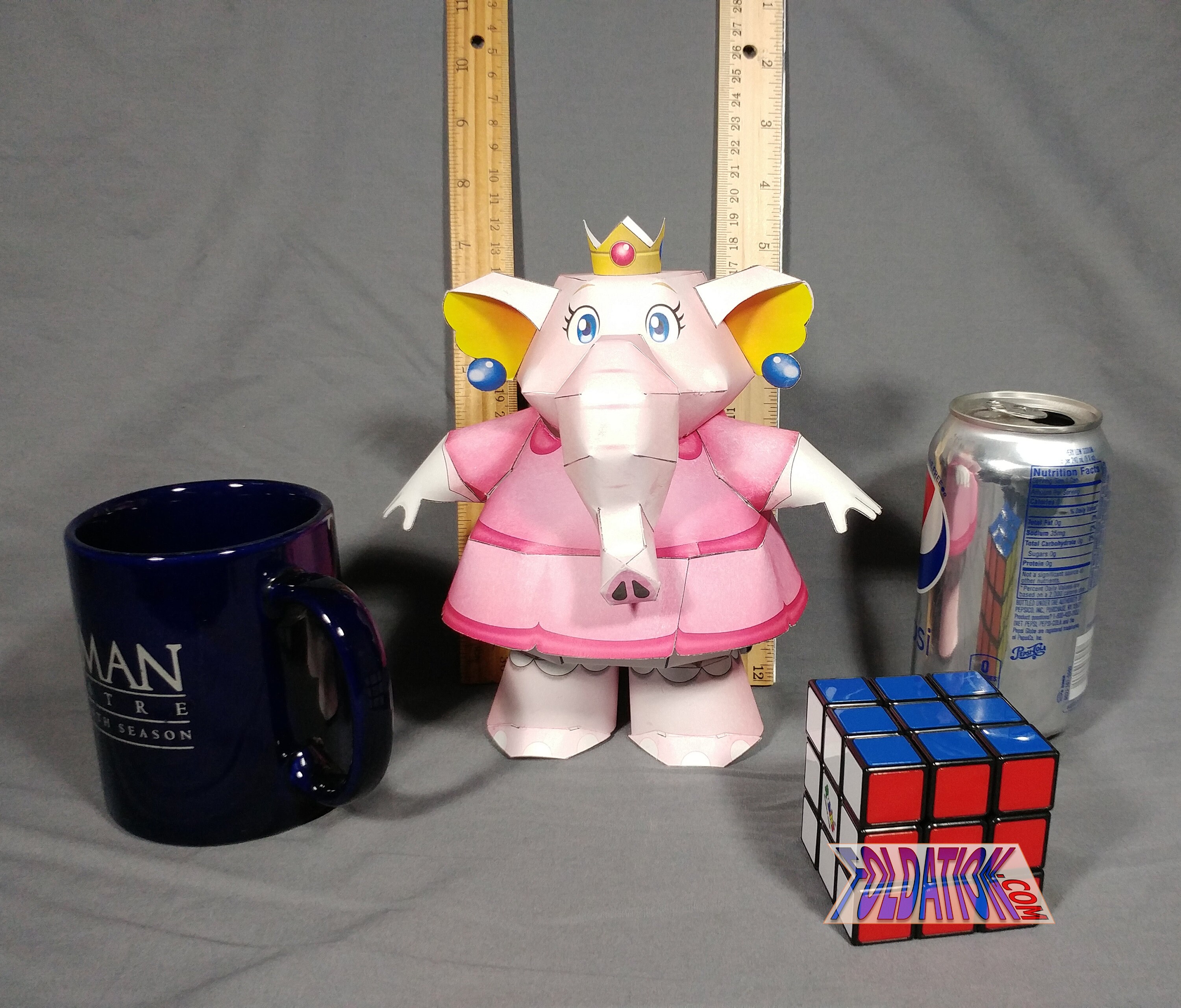 DIY Pink Pachyderm Princess Papercraft Kit - Fuchsia Elephantis ...