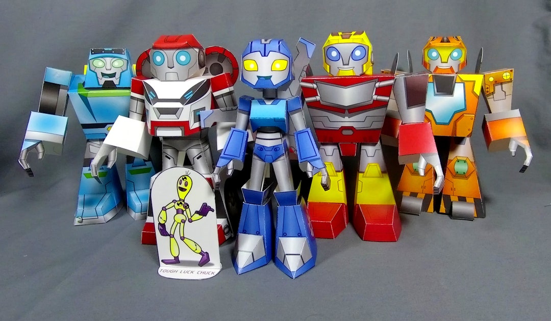 DIY Lil Rescuing Robots Robot Cardmodel Kits - SD Disguised Robo Alien ...