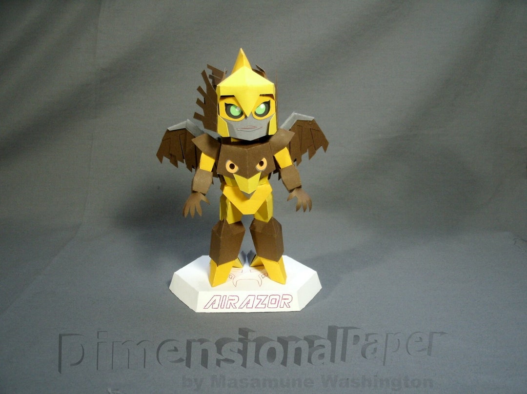 Lil' Airazor Cardmodel - SD Bird Robot Girl - Beast Ladybot Papercraft ...