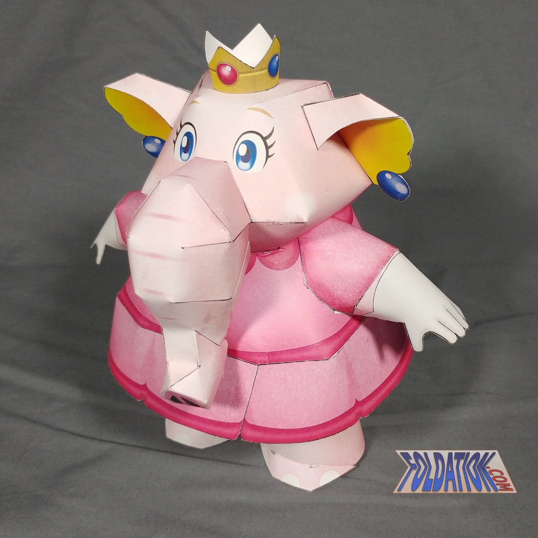 DIY Pink Pachyderm Princess Papercraft Kit - Fuchsia Elephantis ...