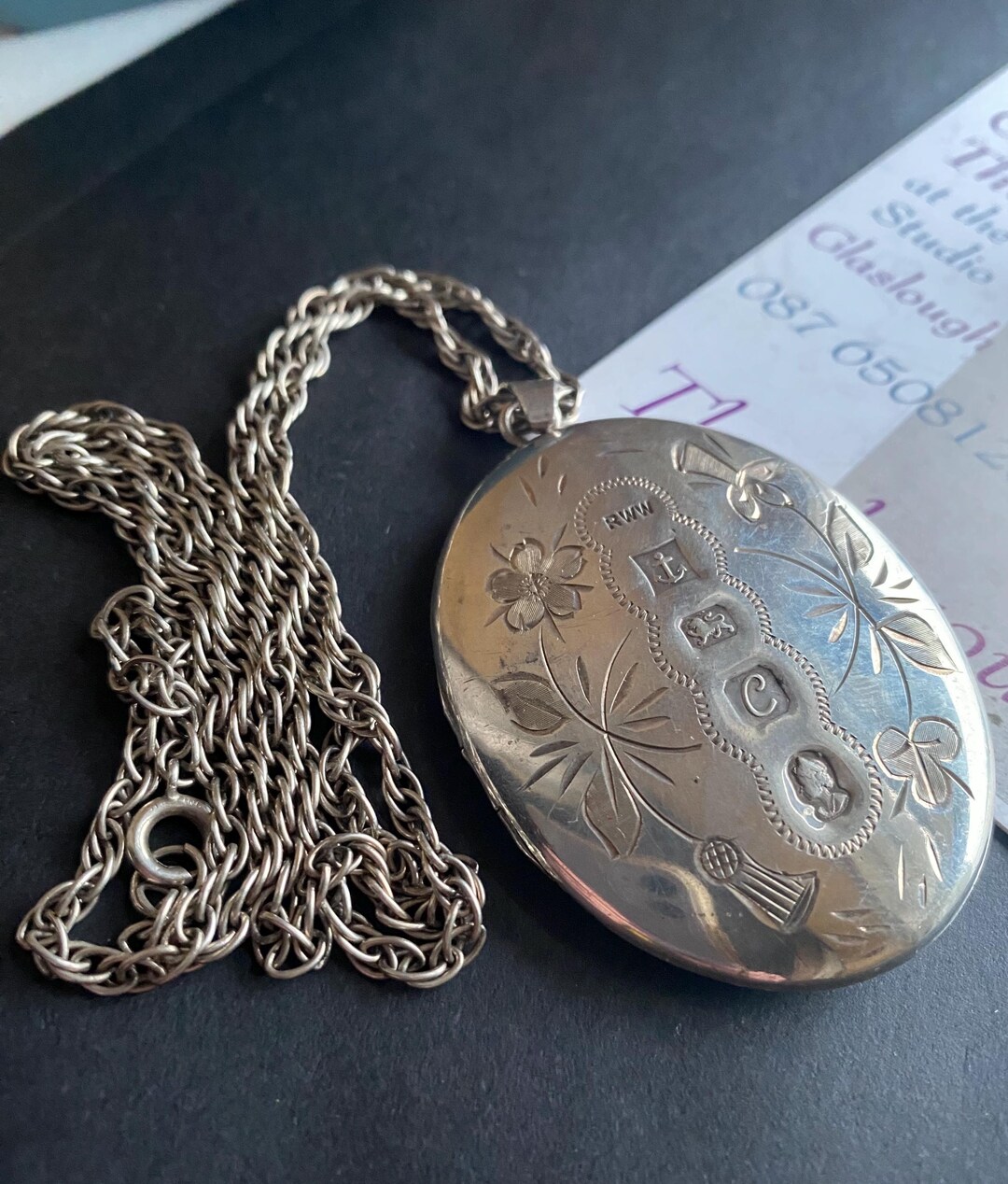 Commemorative Sterling Silver LARGE Locket. Queens Jubilee 1977, GOOD ...