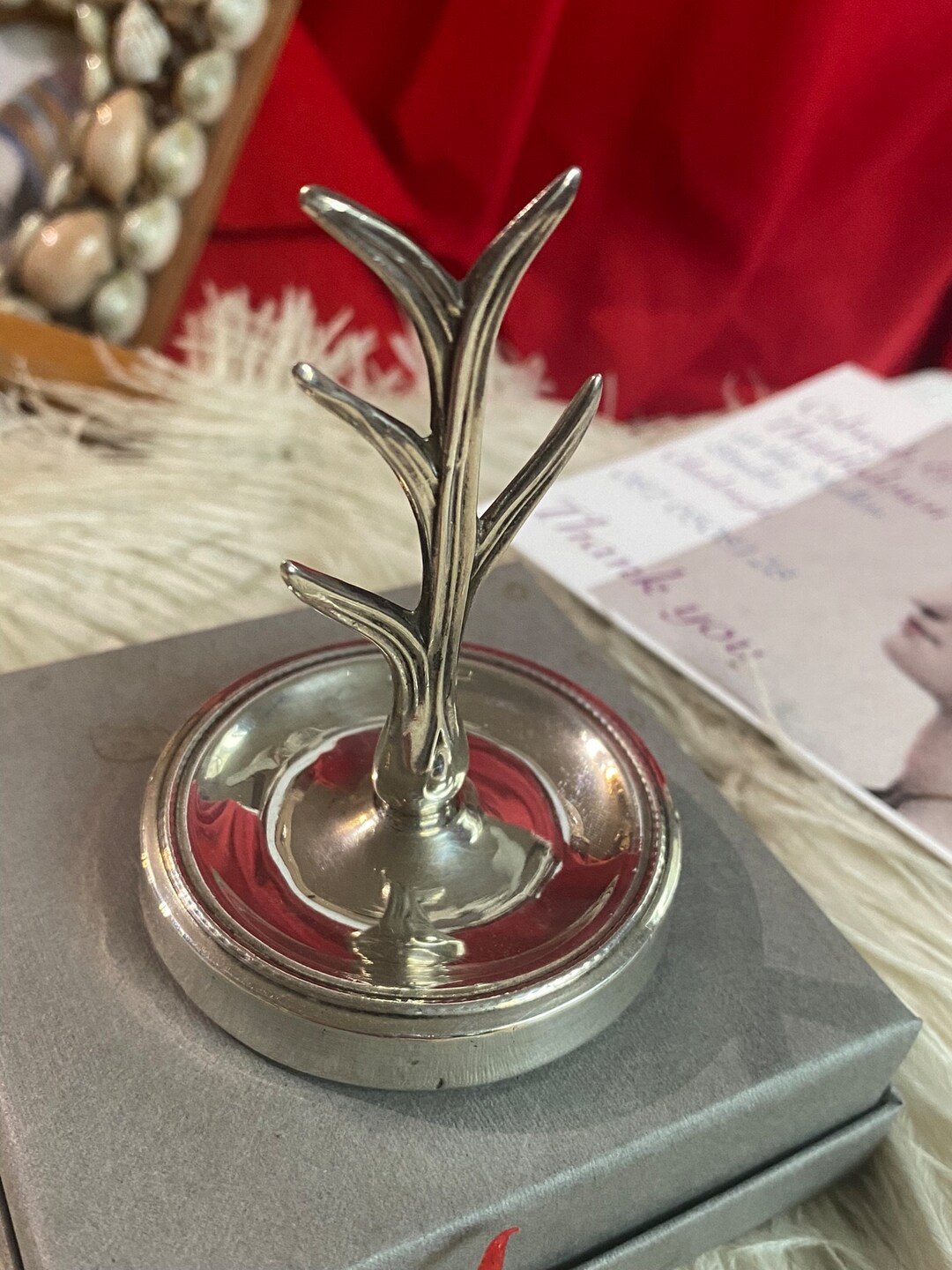 Antique Sterling Silver Ring Tree. English Hallmarks Birmingham 1911 ...