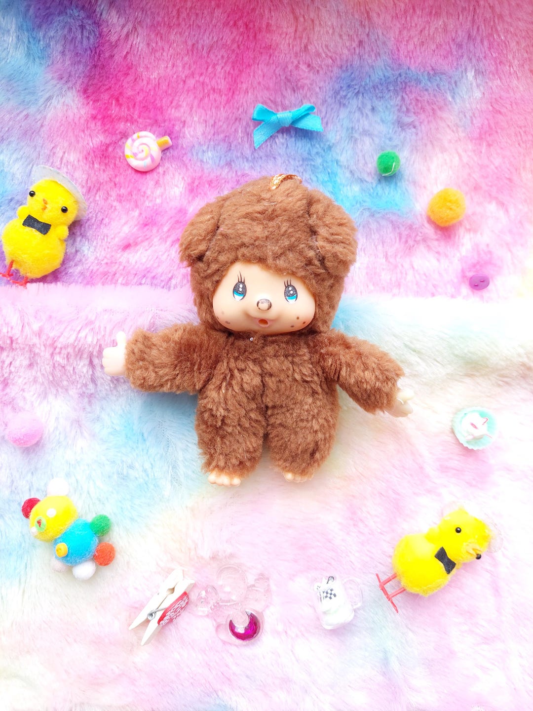 Rare Brown LUMAGE SAS Bear. Thumb Sucking Friend MONCHICHI, Small ...